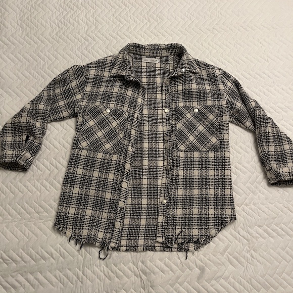 Zara | Jackets & Coats | Zara Plaid Tweed Shacket | Poshmark